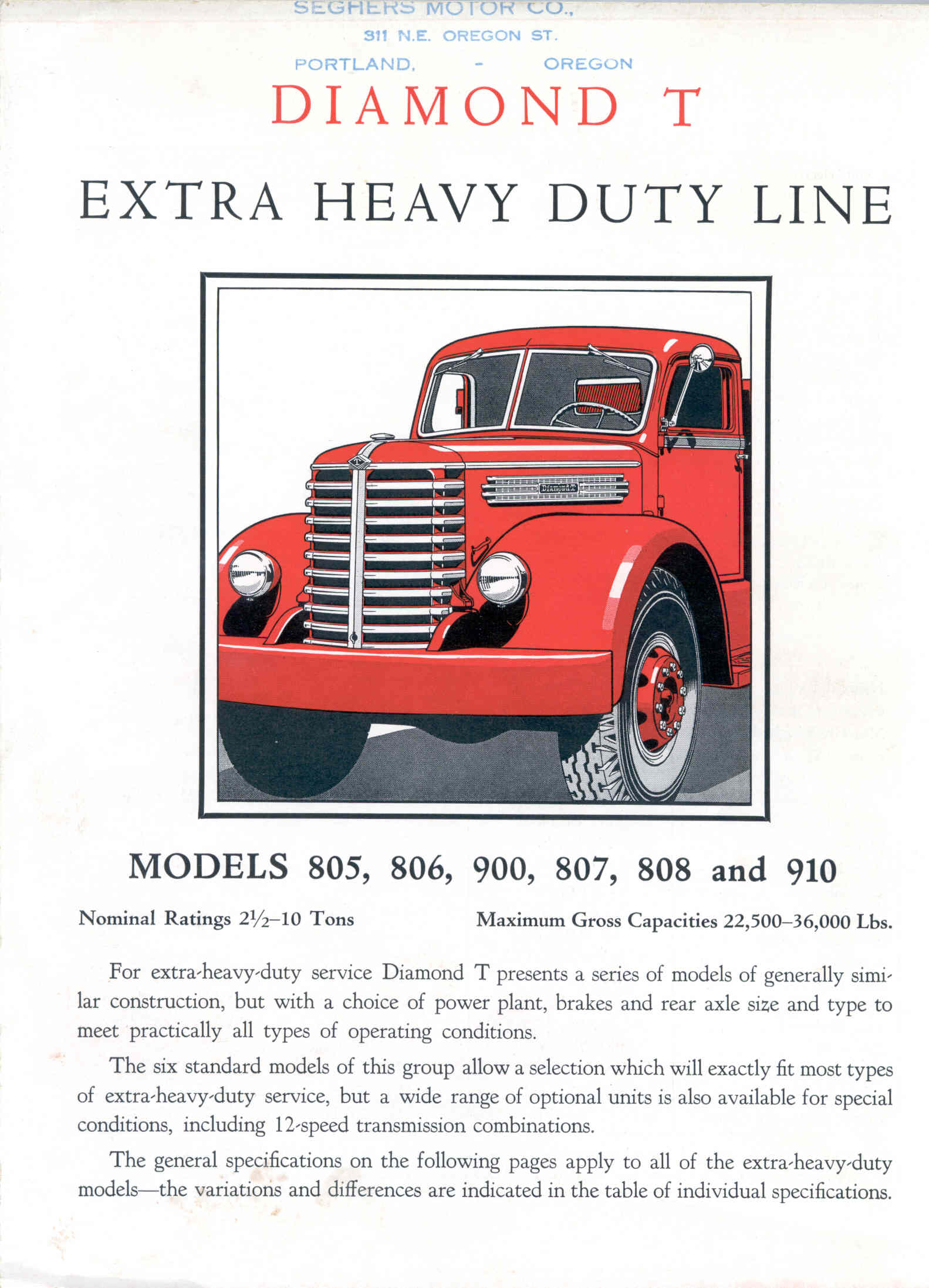 Extra Heavy Duty Line - Diamond T Classics Club